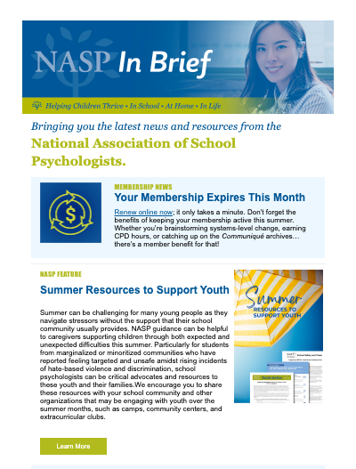 NASP in Brief E-Blast Ads Insertion Order